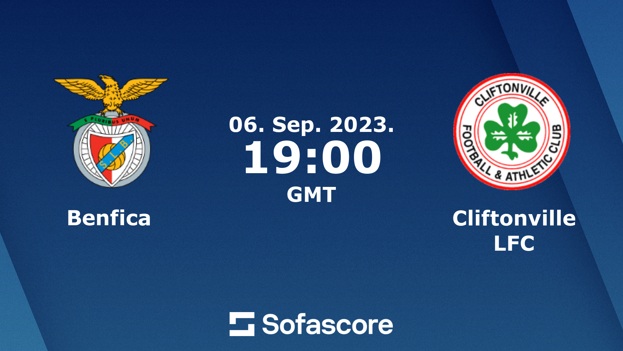 Benfica vs Cliftonville LFC live score H2H and lineups Sofascore