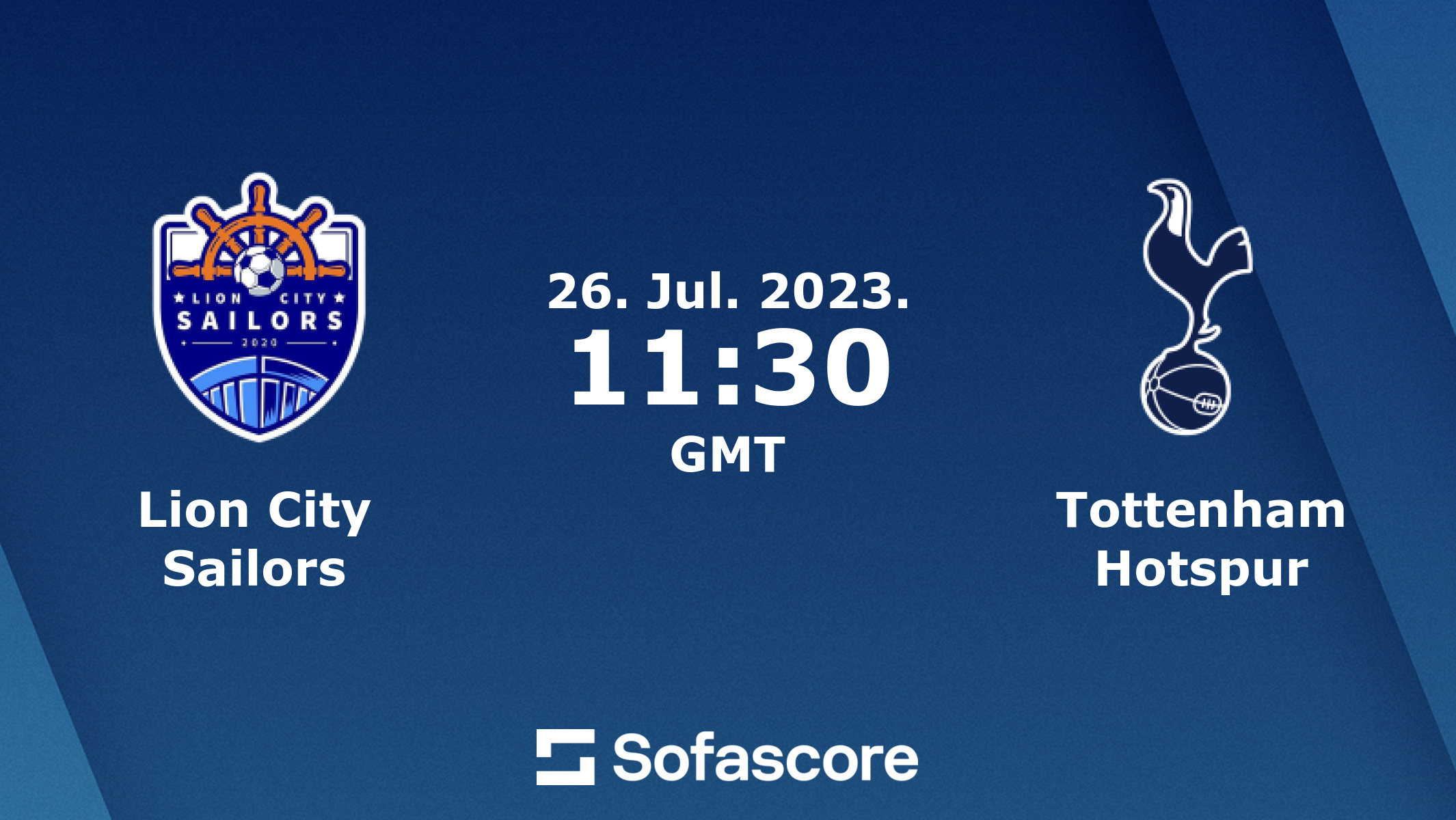 Lion City Sailors vs Tottenham Hotspur live score H2H and lineups Sofascore