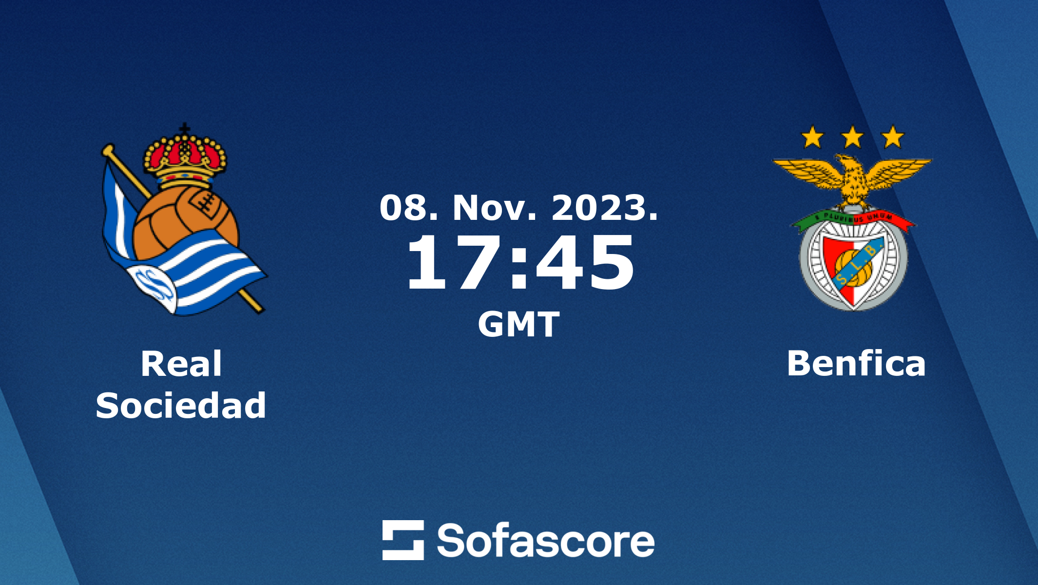 Real Sociedad vs Benfica live score H2H and lineups Sofascore