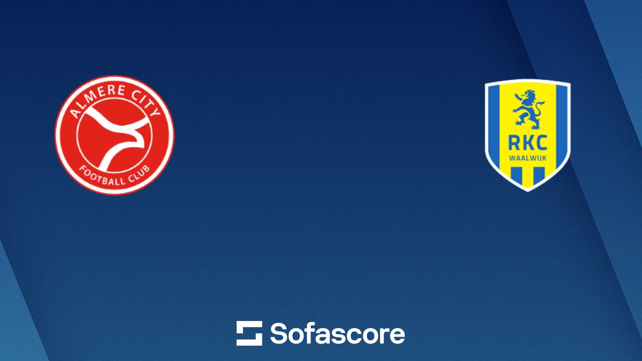 Almere City FC vs RKC Waalwijk live score, H2H and lineups | Sofascore