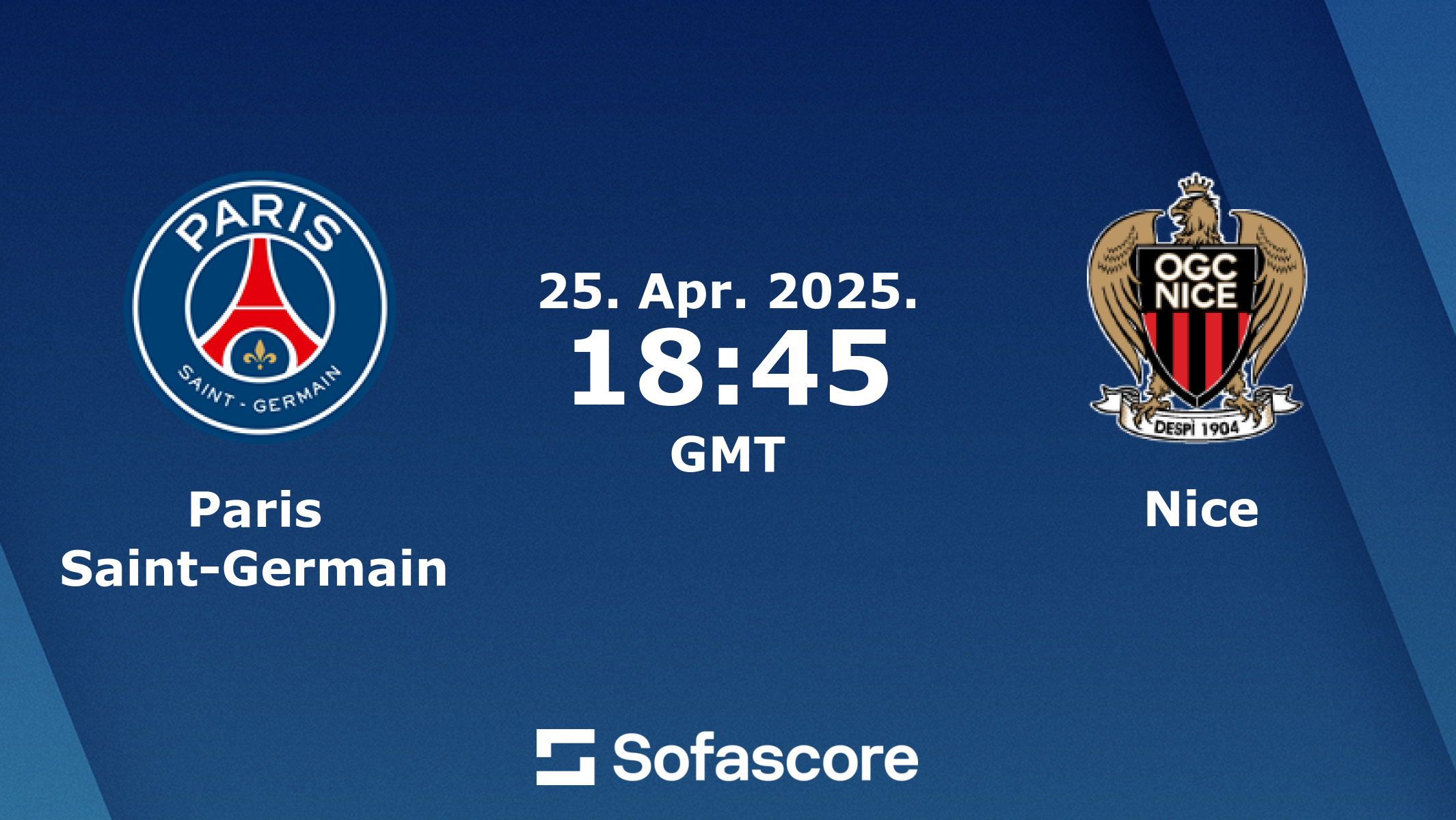 Paris Saint Germain vs Nice live score H2H and lineups Sofascore