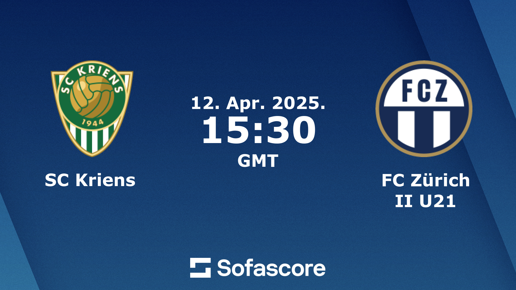SC Kriens FC Zurich II U21 H2H Sofascore