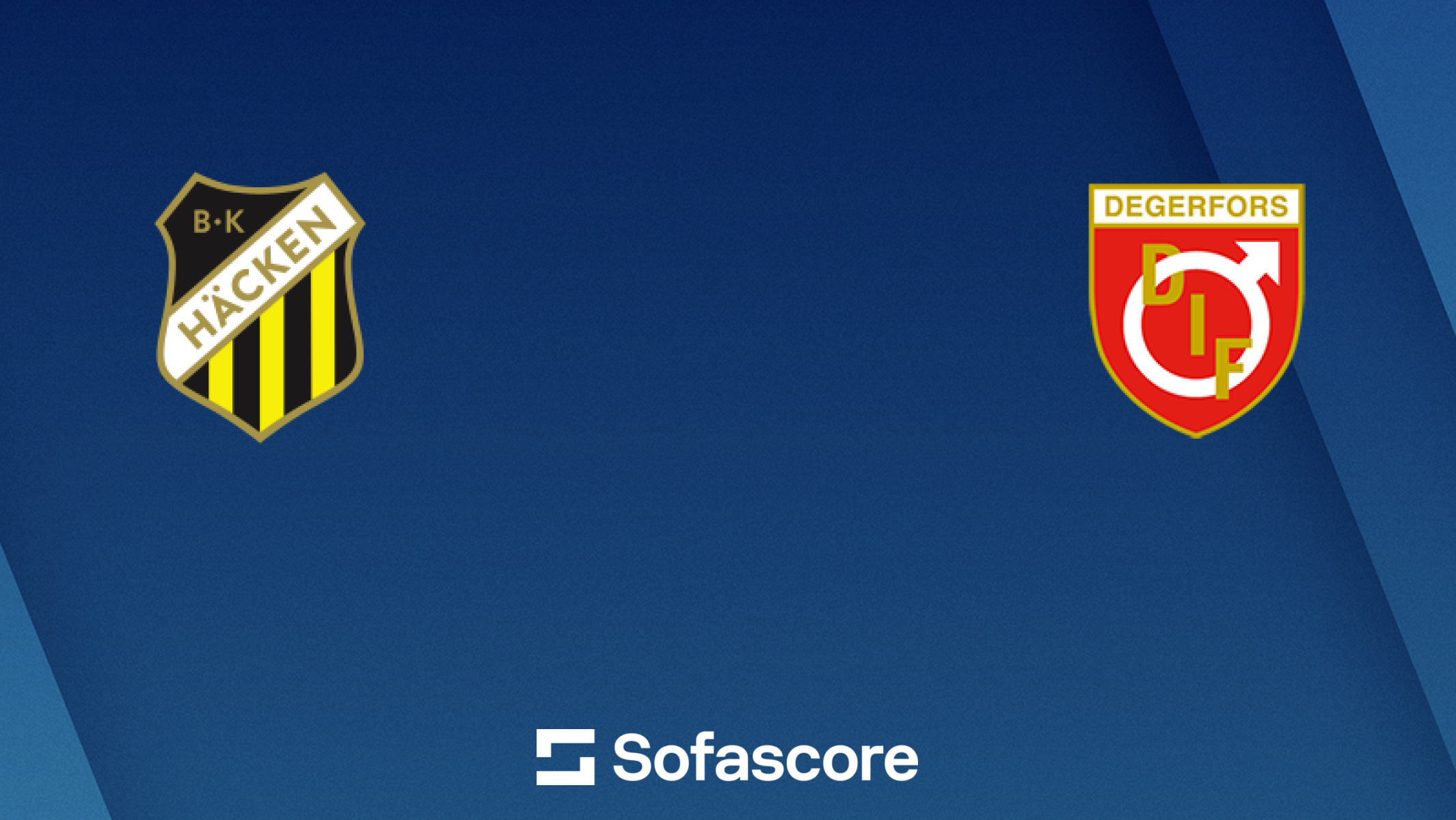 BK Häcken vs Degerfors IF live score, H2H and lineups | Sofascore