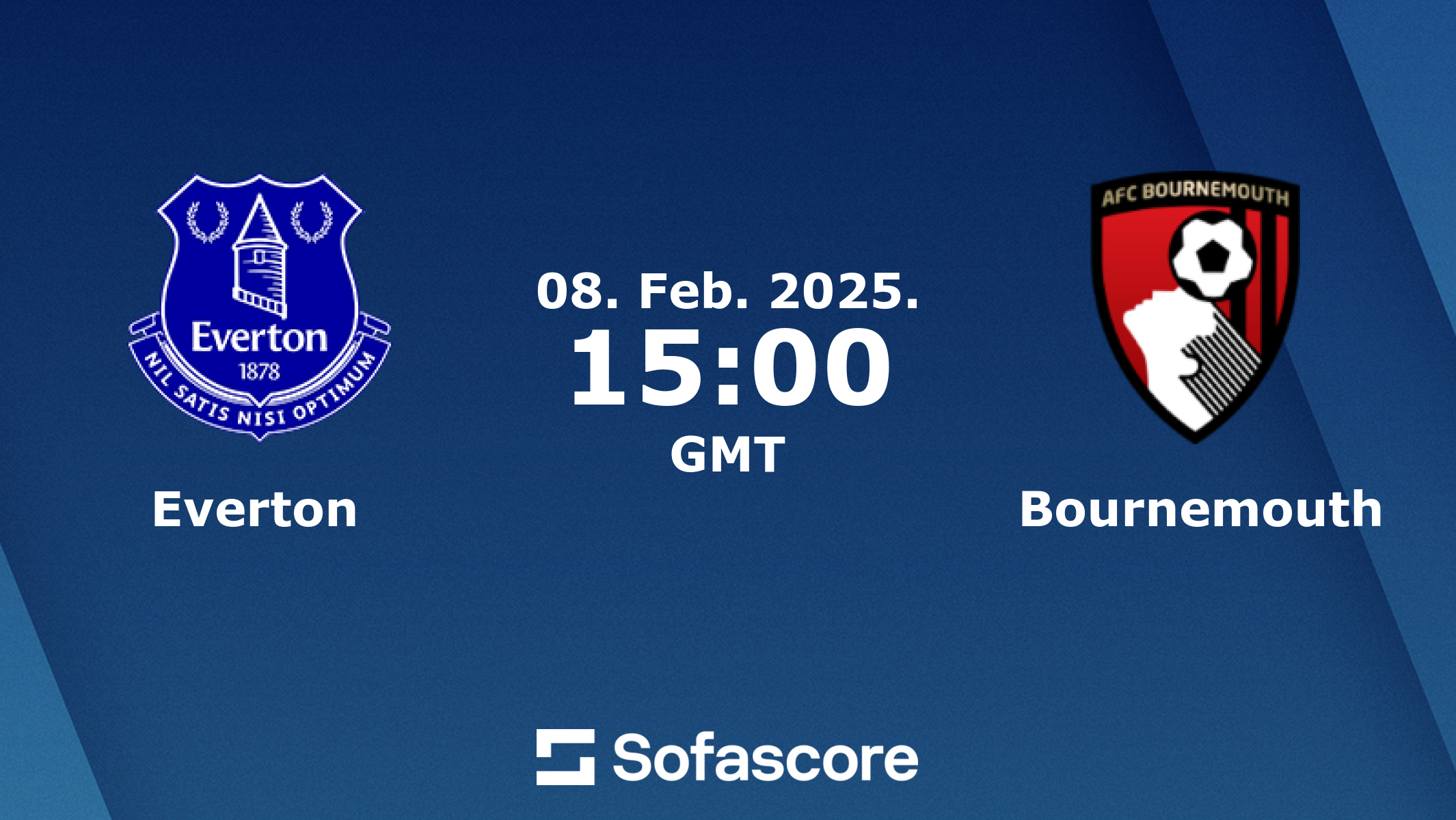 Everton vs Bournemouth live score H2H and lineups Sofascore