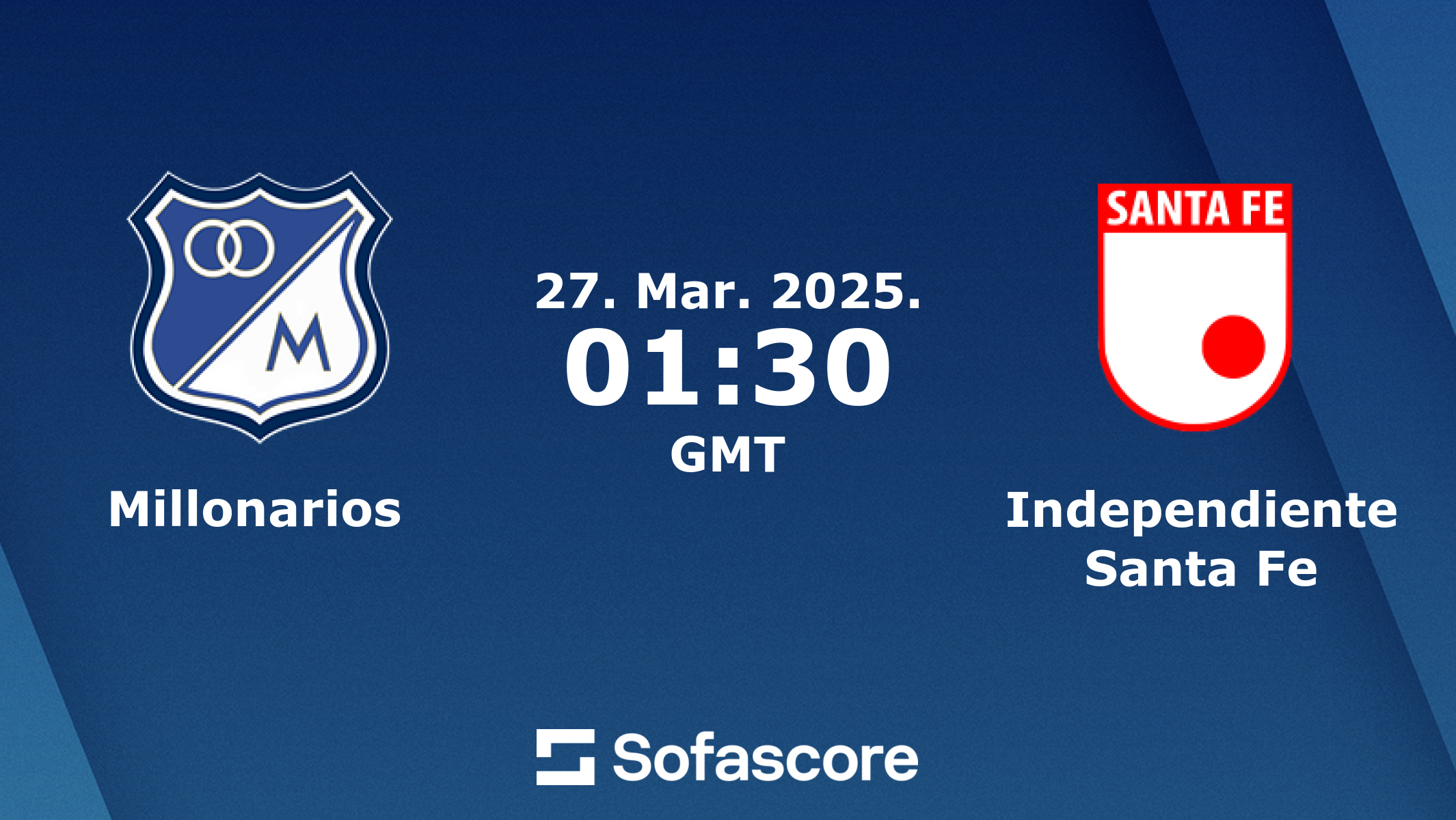 Millonarios Independiente Santa Fe En Vivo Resultados H2h Sofascore