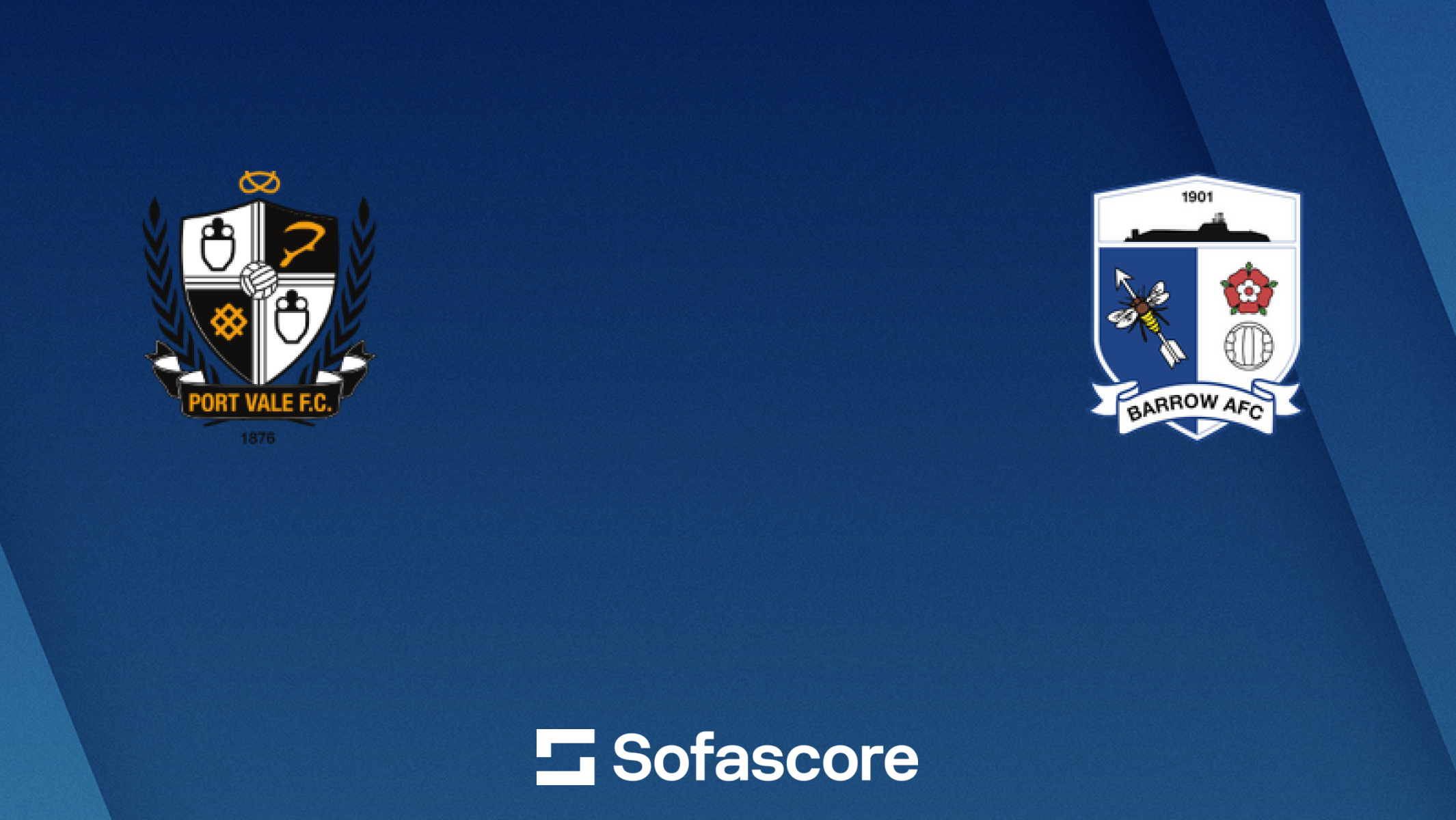 Port Vale vs Barrow AFC live score, H2H and lineups | Sofascore