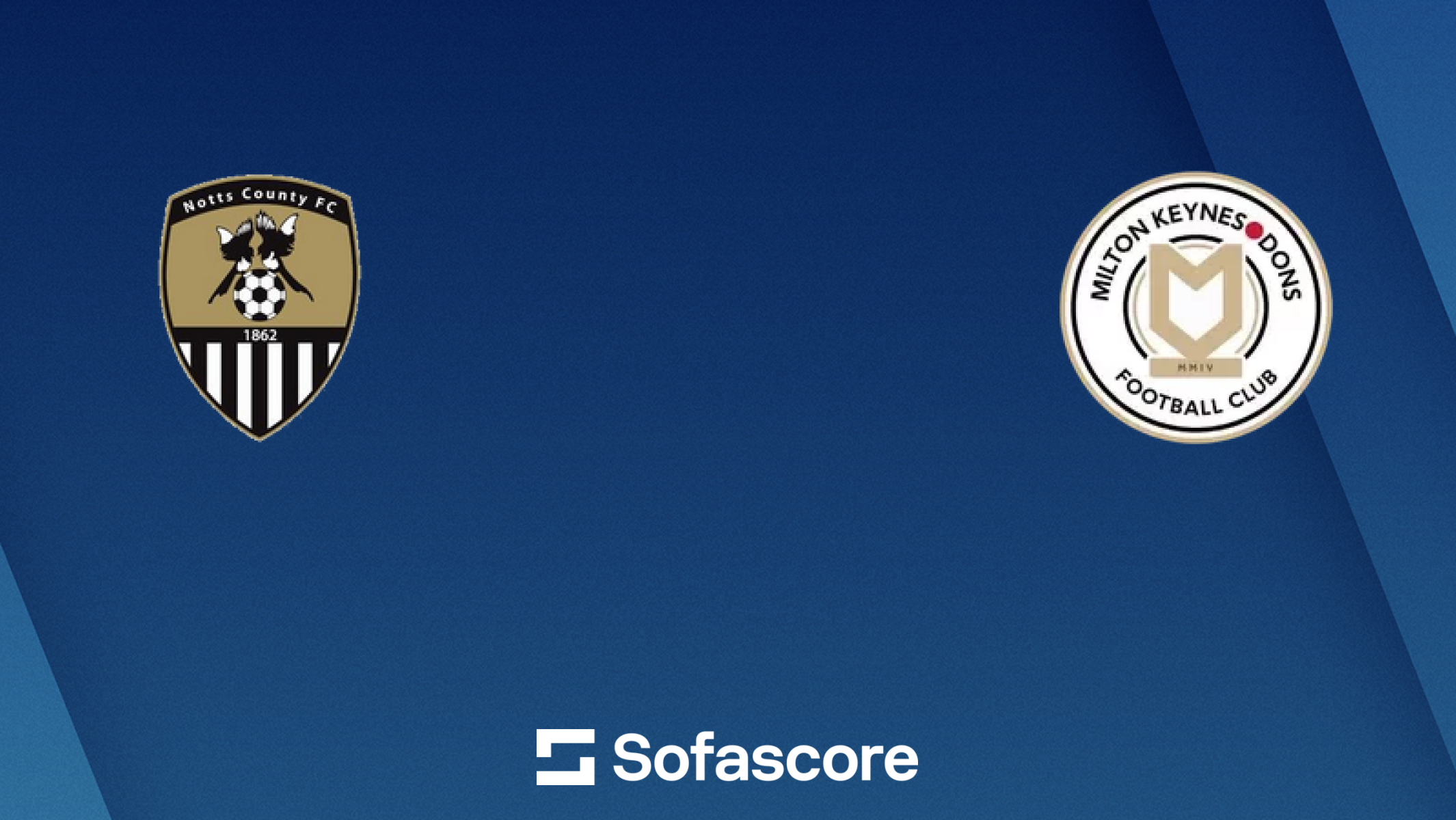 Notts County vs Milton Keynes Dons live score, H2H and lineups | Sofascore