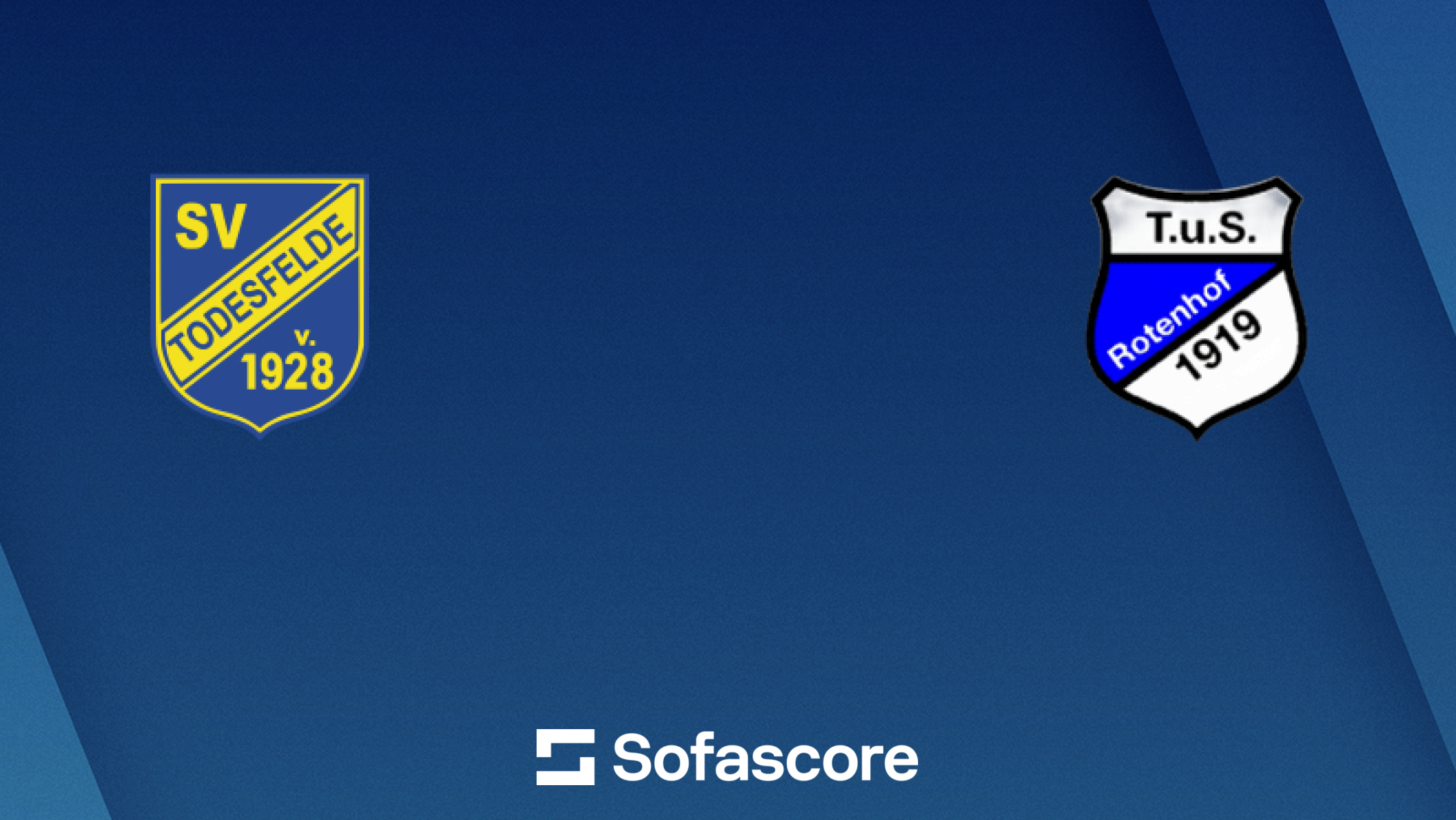 SV Todesfelde vs TUS Rotenhof live score, H2H and lineups | Sofascore