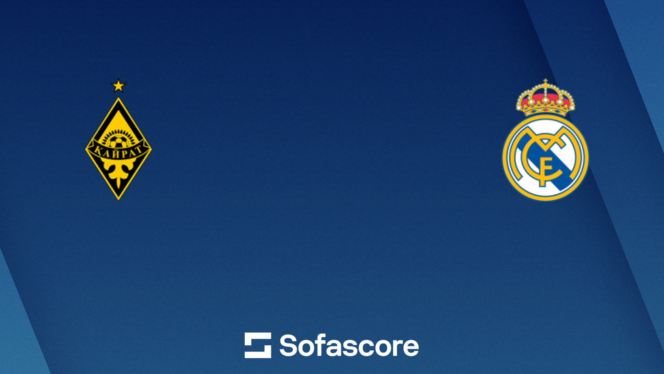 Kairat Almaty vs Real Madrid live score, H2H and lineups | Sofascore