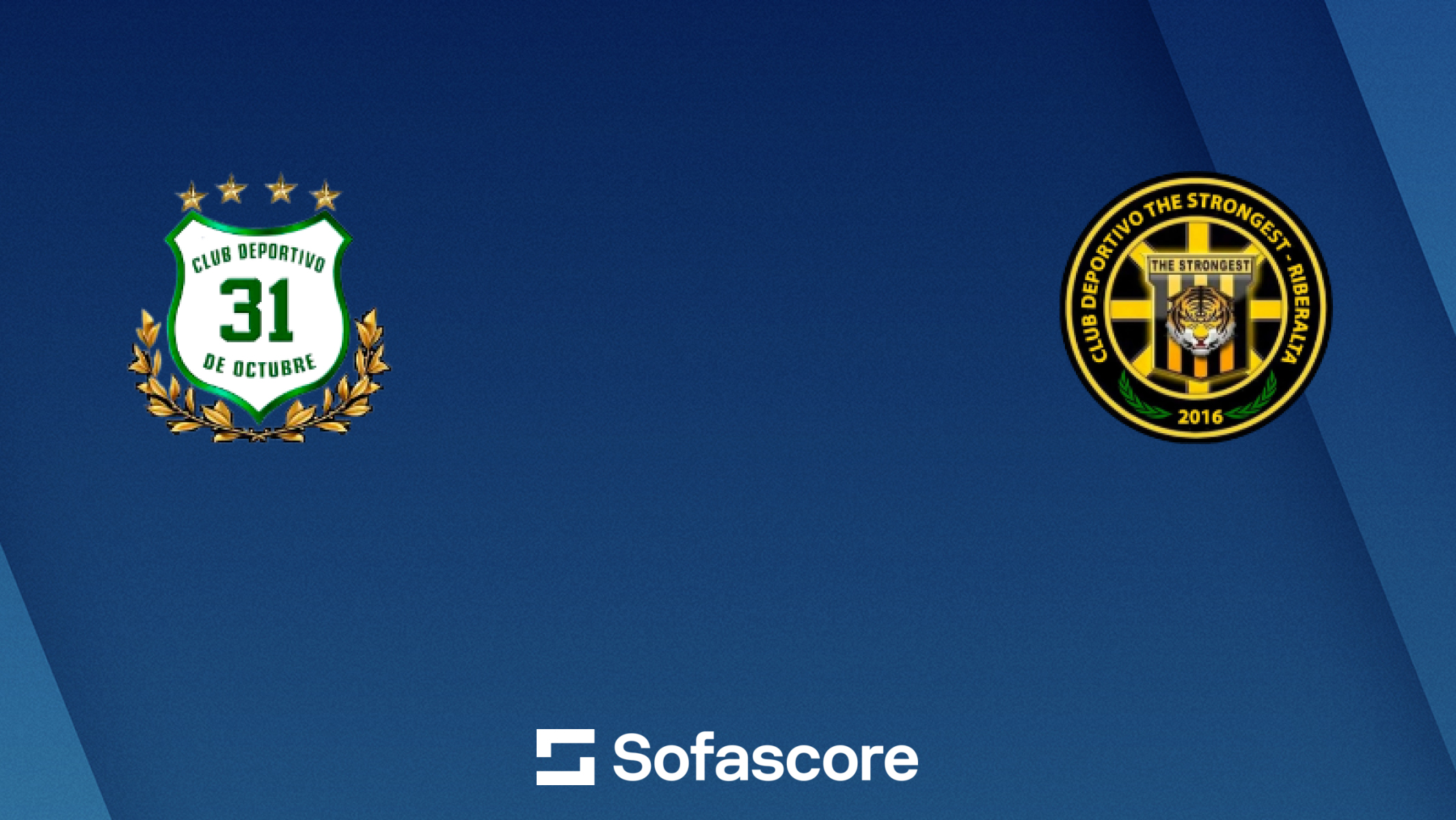 CD 31 de Octubre vs CD The Strongest Riberalta resultados en vivo, H2H y alineaciones | Sofascore